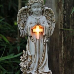 Amazon | Accents | Rezpuao Solar Powered Angel Statue | Poshmark